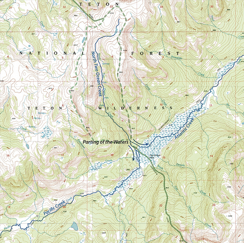 Teton Wilderness Map, WY – Natural Atlas