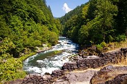 North Santiam River Map (Fishermen’s Bend Recreation Area) – Natural Atlas